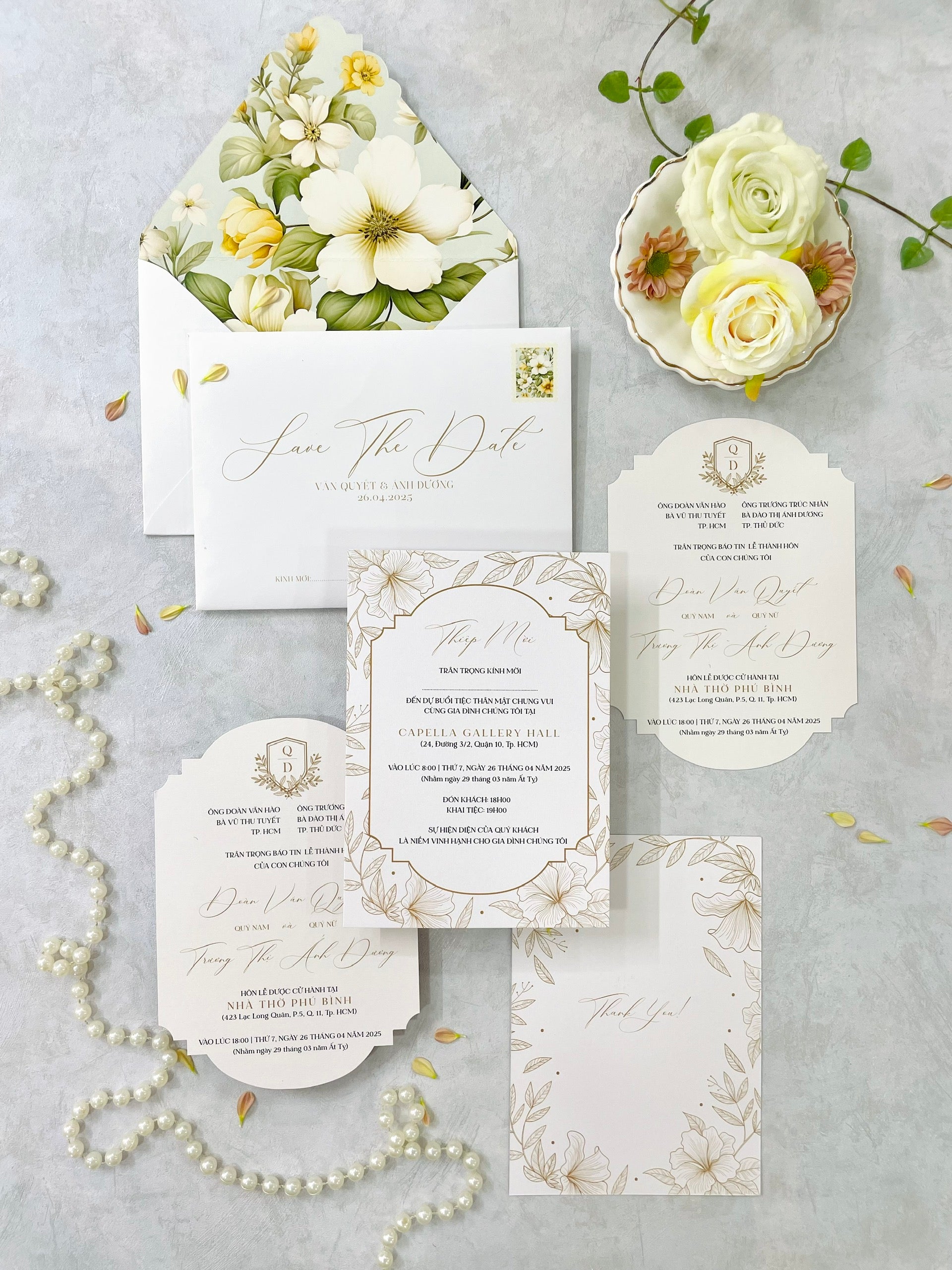 Rustic Floral Frame Shaped White Wedding Invitation P250610 – Peonies ...